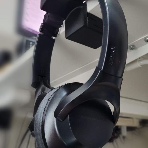STL file Sliding Headphone Holder for Desk 🎧 ・3D printable model to ...