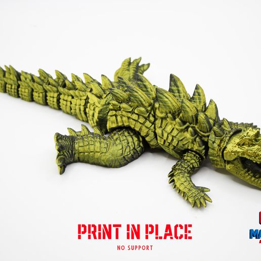 🎨 cocosaurus_flexi_printinplace・ STL File for 3D printing・Cults
