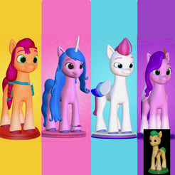 3D printable Sunny, Izzy, Zipp, Hitch and Pipp - My Little Pony A New ...