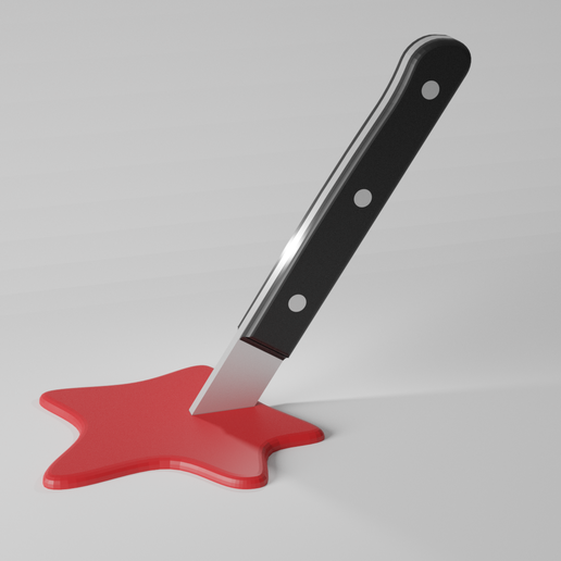 🔪 Kitchen Knife Stab Magnetic Prop・Free STL File for ・Cults