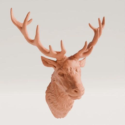 🦌 Deer Head STL file | Wall sculpture 3dprint | Deer 3dprint file・ STL ...