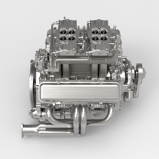 🐏 SBC Chevy V8 motor with Tunnel Ram Inlet + Dual Holleys (SUPER ...