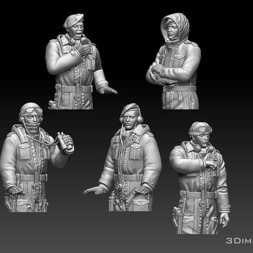 🪖 British tank crew ww2・ STL File for 3D printing・Cults