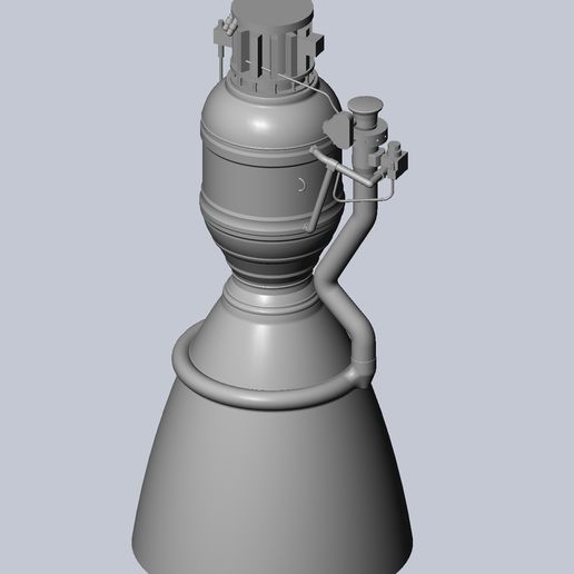 🚀 Space-X Merlin 1D Rocket Engine Printable Desk Model・ STL File for 3D ...