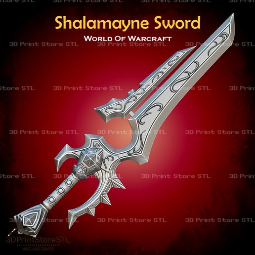 🗡️ Shalamayne Sword Cosplay World Of Warcraft - STL File・ 3D File for ...