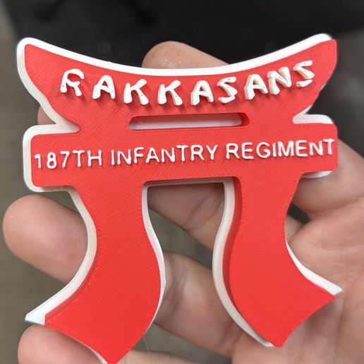 🧲 RAKKASANS 187TH INFANTRY REGIMENT PATCH MAGNET・ STL File for 3D ...