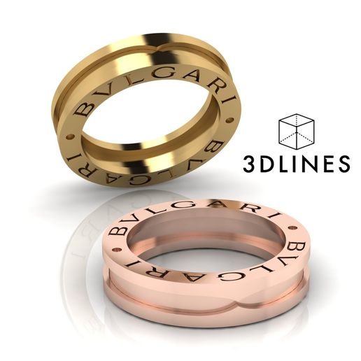 💍 b gold ring・Free STL File for 3D printing・Cults