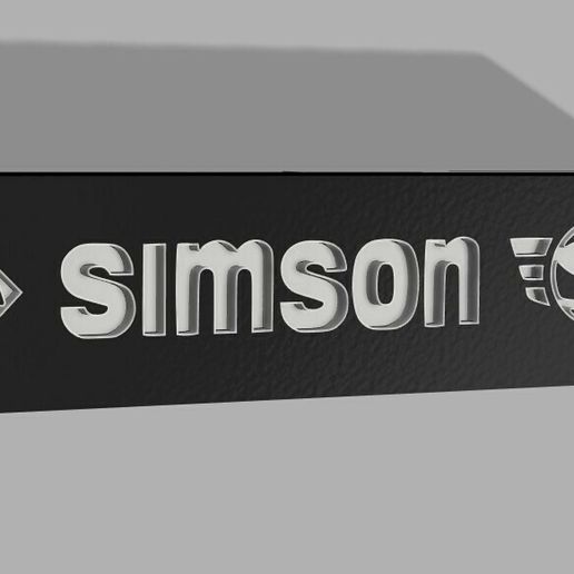 STL file Set IFA Simson logo crest illuminated lettering with LED ...