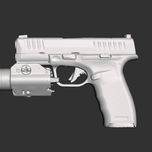 STL file Springfield Hellcat Pro Streamlight TLR2 HLG Real Size 3D Gun ...