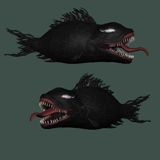 STL file Venom fish 🐠 ・Model to download and 3D print・Cults
