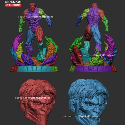 💬 Armored Titan 3D Print STL・ 3D File for 3D printing・Cults
