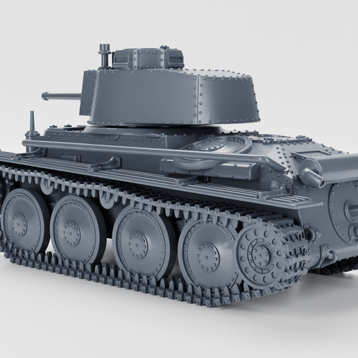 3D file Panzerkampfwagen 38(t) Ausf.A + 3 Tankmen (Germany, WW2) 🇩🇪 ・3D ...