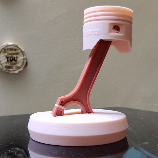 STL file Piston and Connecting Rod Decoration Model 🏢 ・3D printing ...