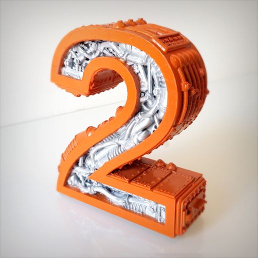 STL file Steampunk number 2 🎨 ・Model to download and 3D print・Cults
