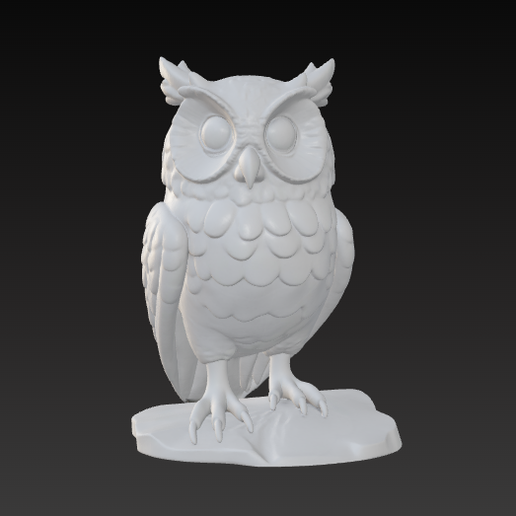 🦉 Owl 3D Model - STL File for 3D Printing - Realistic Owl Sculpture ...