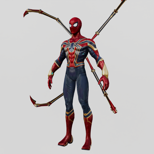 🦸‍♂️ Spiderman Avengers Spiderverse Textured Lowpoly・ OBJ File for 3D ...