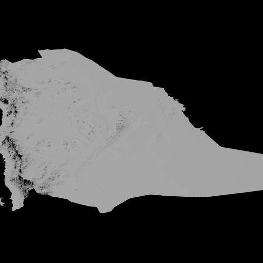 🗺️ Topographic Map of Saudi Arabia – 3D Terrain・ 3D File for 3D ...