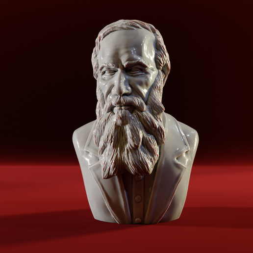 STL file Fyodor Dostoevsky 📚 ・3D print design to download・Cults