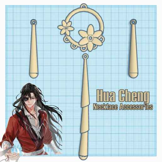 💐 Hua Cheng Accessories Necklace Flower 3D Files - STL・ STL File for 3D ...