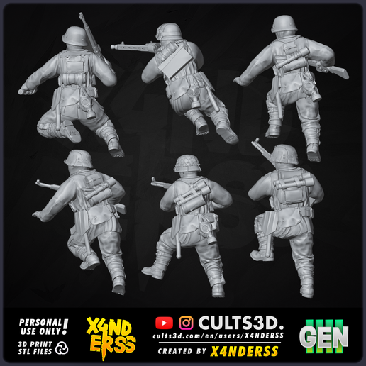🫡 By X4NDERSS • Pack 11 • Gen4 • Legion Scale • x26 STLs • Stylized ...