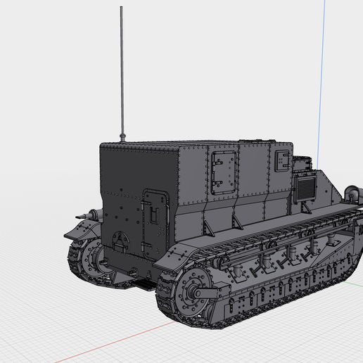 📦 1:35 scale Vickers Medium II Box Tank・Free STL File for 3D printing・Cults