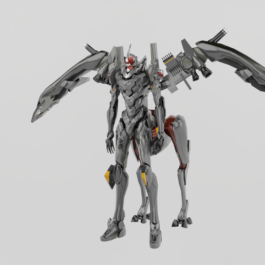 🎲 Evangelion EVA Unit 02 Type Allegorica Textured Lowpoly・ OBJ File for ...
