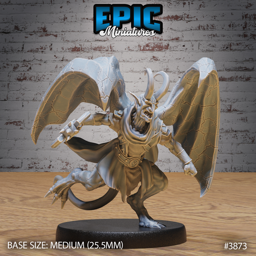 3D file Graveyard Gargoyle Attack ‧ DnD Miniature ‧ Tabletop Miniatures ...
