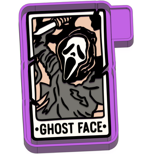 👻 Ghost Face Horror tarot card Freshie STL Mold Housing・ STL File for ...