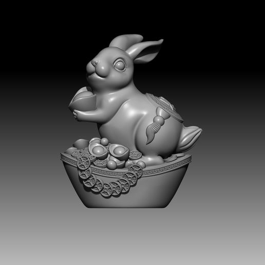 Fichier STL Chinese Zodiac Rabbit 🐇 (OBJ)・Objet pour imprimante 3D à ...