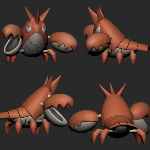 🐉 Pokemon - Corphish and Crawdaunt with 2 poses・ STL File for 3D ...