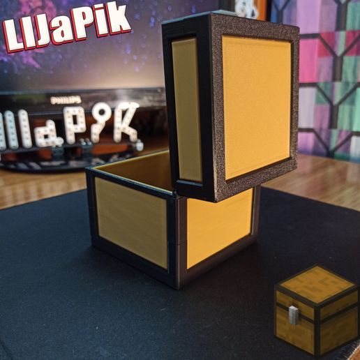 🏦 Minecraft stash / Chest / Piggy bank box・ STL File for 3D printing・Cults