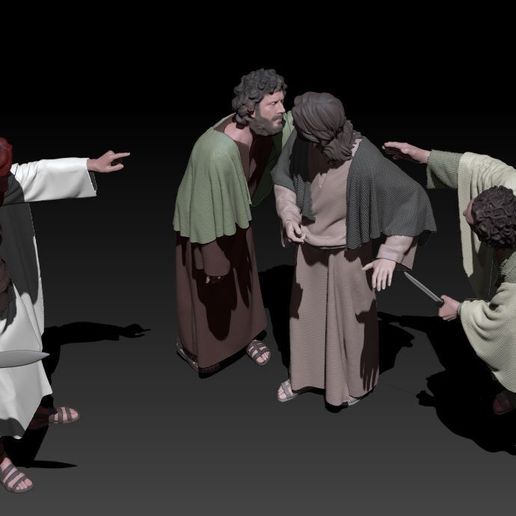 💋 Kiss of Judas - complete - 4 figures・ STL File for 3D printing・Cults
