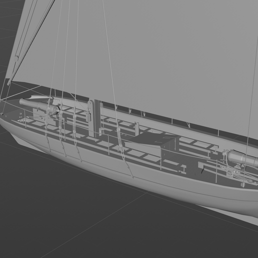 🔫 [Naval Action] Gun Boat digital model・ OBJ File for 3D printing・Cults