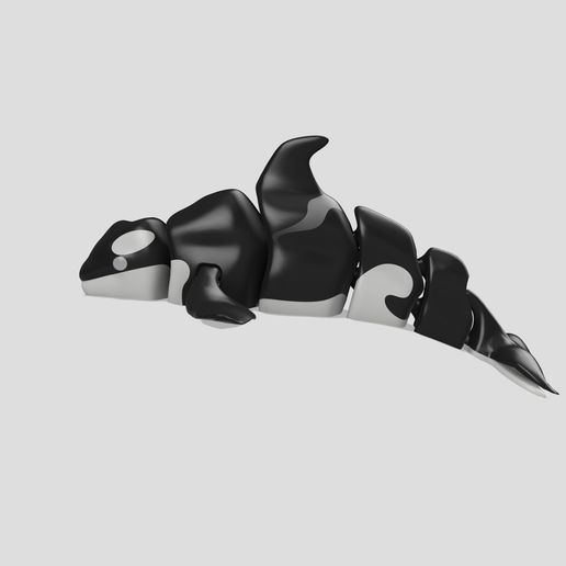 🐳 Articulated Orca Killer Whale- Print-in-Place Flexible Model Dual ...