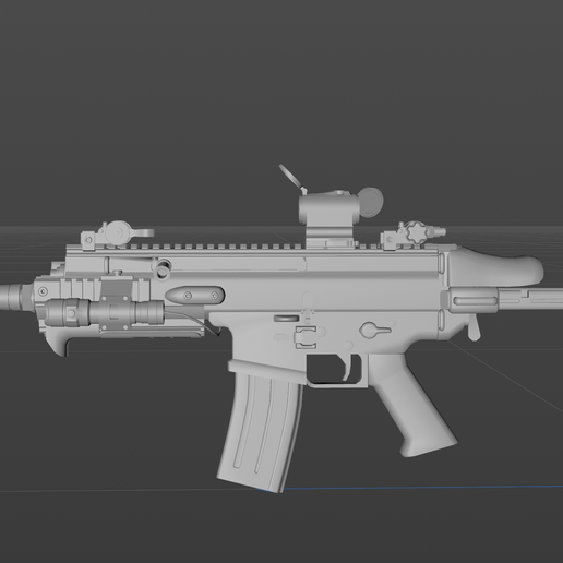 🗺️ Belgian FN SCAR-SC rifle digital model material・ OBJ File for 3D ...