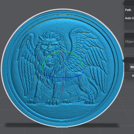 🦅 Griffin Mythological Winged Lion of St. Mark coin token wall art・ STL ...