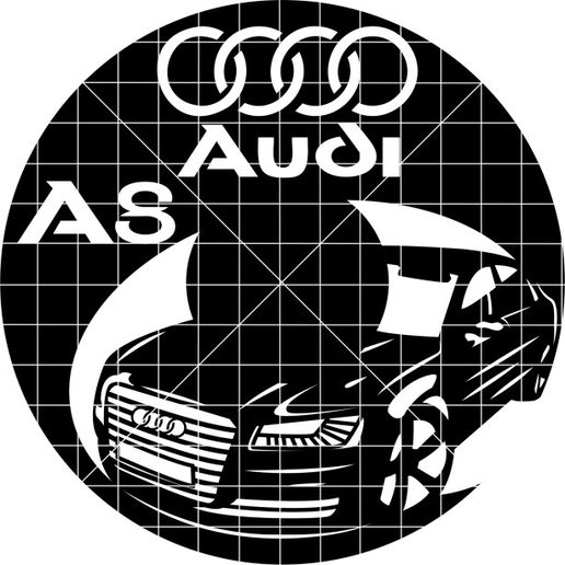 🚗 Audi A8 for laser cutting on vinyl record DXF file・ DXF File for CNC ...