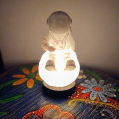 3D printed Astronaut sitting on the moon printable model • made with ...
