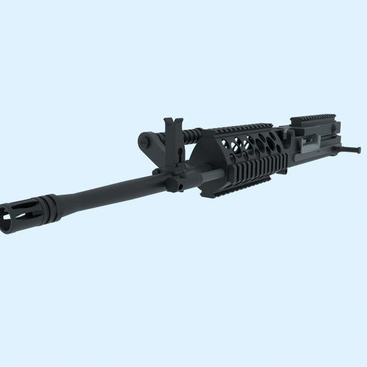 🔫 ARES 16 AR-15 LMG Kit Airsoft For M4 Receiver kit・ STL File for 3D ...