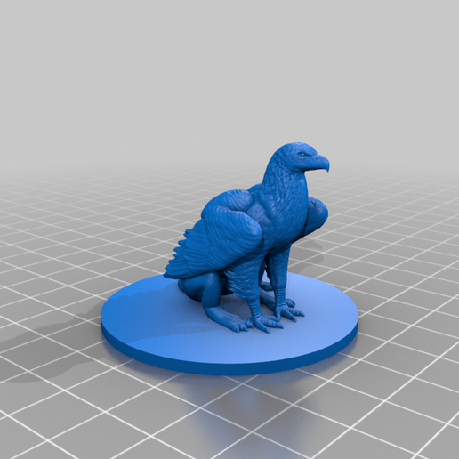 🦅 Grumpy Griffon Sitting - cartoony looking and regular・Free 3D File ...