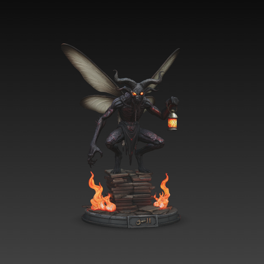 💀 Demon Horror Figure V3 – Dark Fantasy Winged Statue - STL for 3D ...
