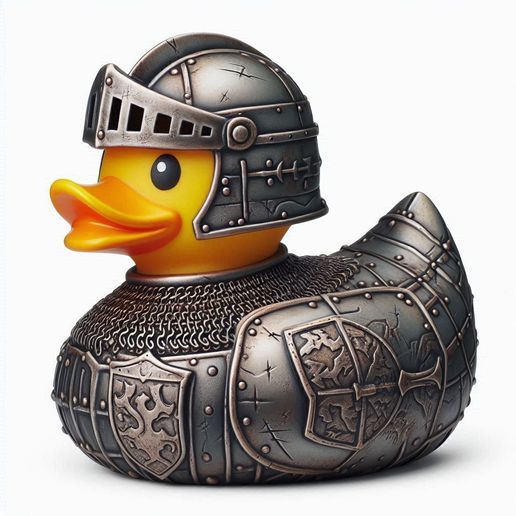 🦆 Medieval Knight Rubber Duck・ STL File for 3D printing・Cults