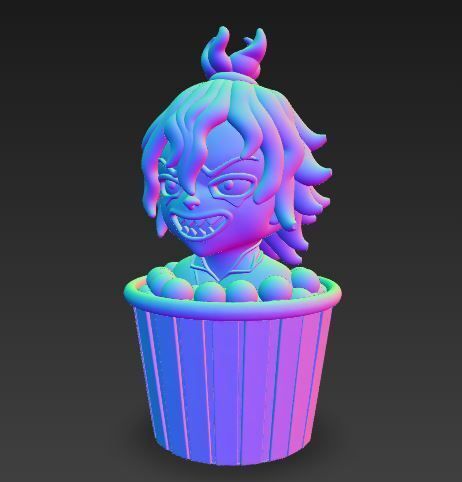 🍿 demon slayer kimetsu no yaiba easy print gyutaro popcorn・ STL File ...