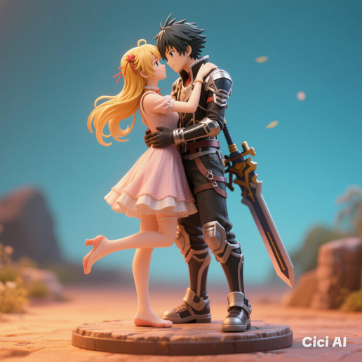 🗡️ SAO - Sword art online - Kirito and Asuka・ STL File for 3D printing ...