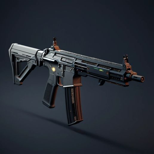 🔫 KAC SR-16 Rifle 3D Model STL Printable - 3D Model STL Printing・ STL ...