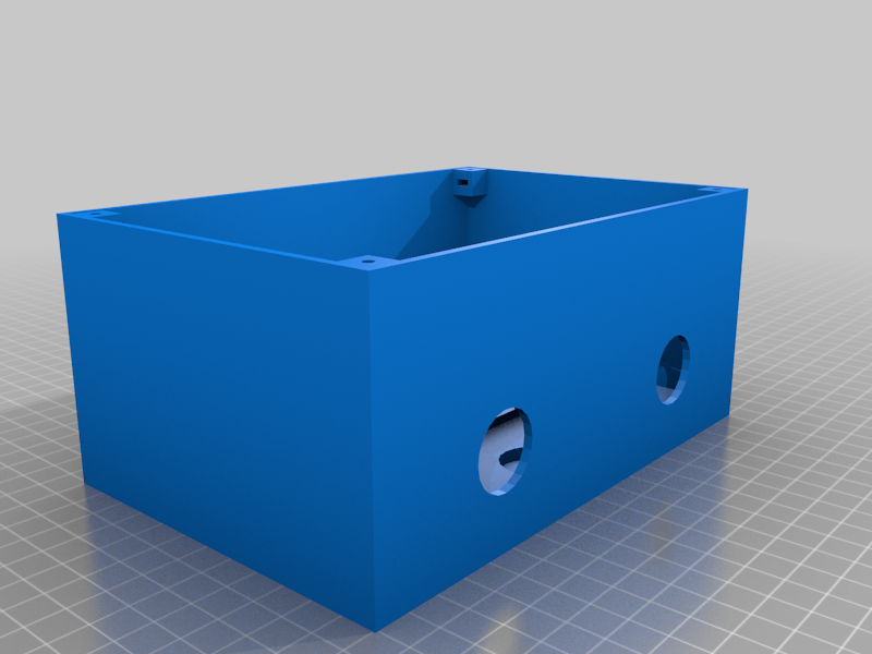 Бесплатный 3D файл электрический проектный ящик с дин-рейкой 180x120x80 ...