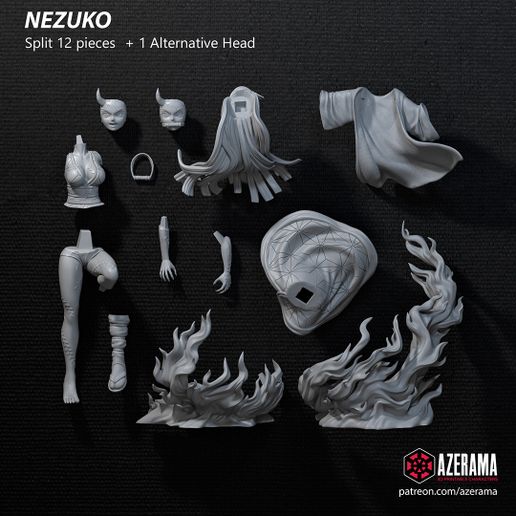 👘 Nezuko Awakened Form STL Ready for 3D Printing・ 3D File for 3D ...