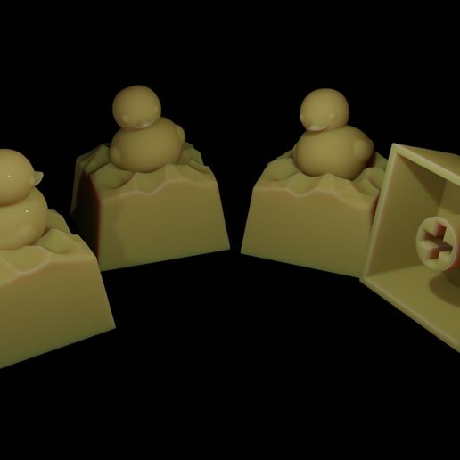 STL file KEYCAP YELLOW DUCK 🦆 ・Model to download and 3D print・Cults