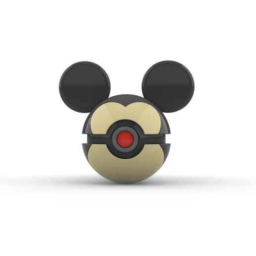 STL file Pokeball Mickey Mouse 🐁 ・3D printable model to download・Cults