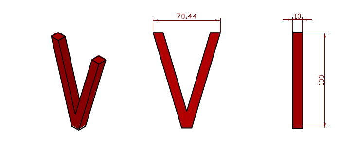 STL file Letter V・3D print design to download・Cults